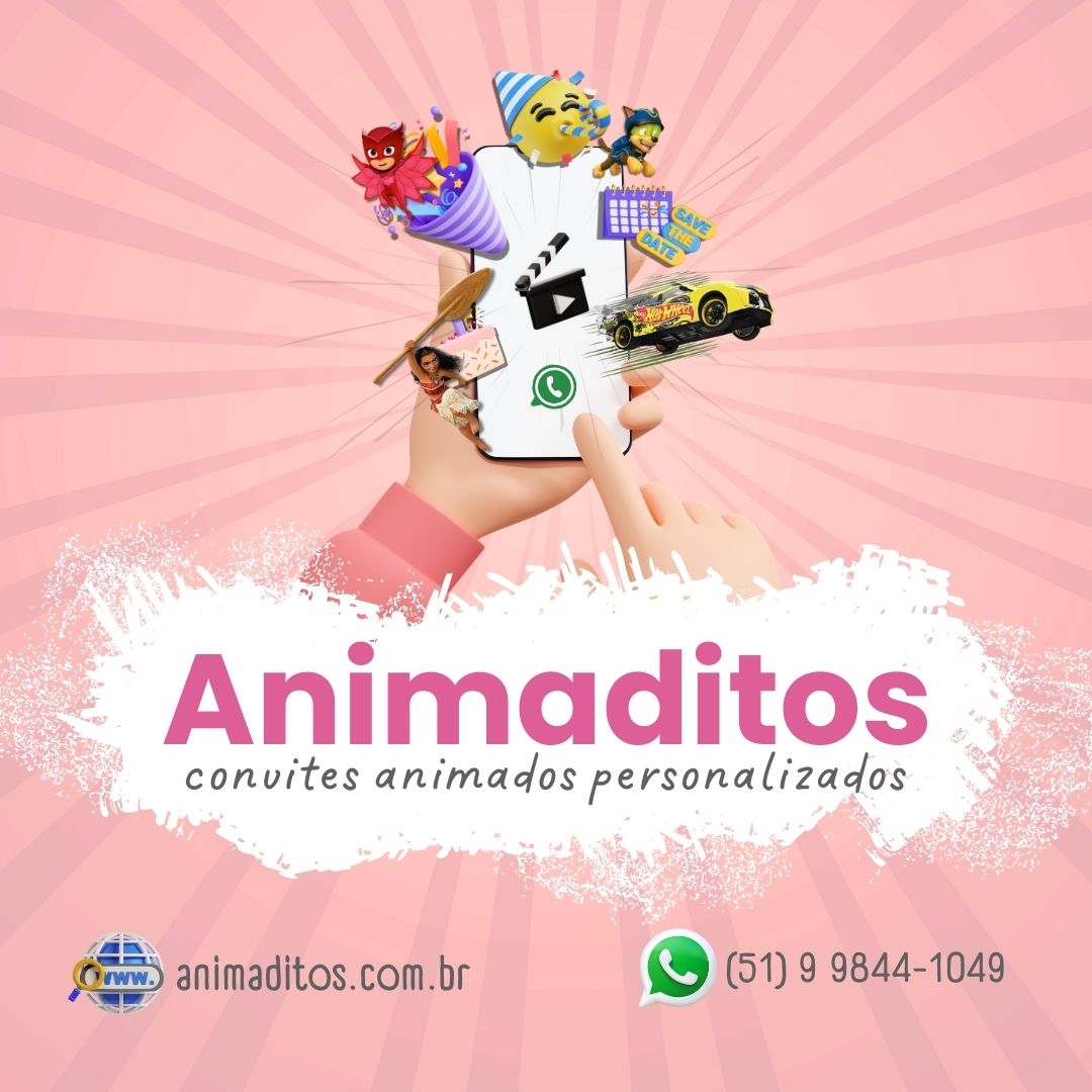 Animaditos - Convites Animados Exclusivos para Festas Infantis